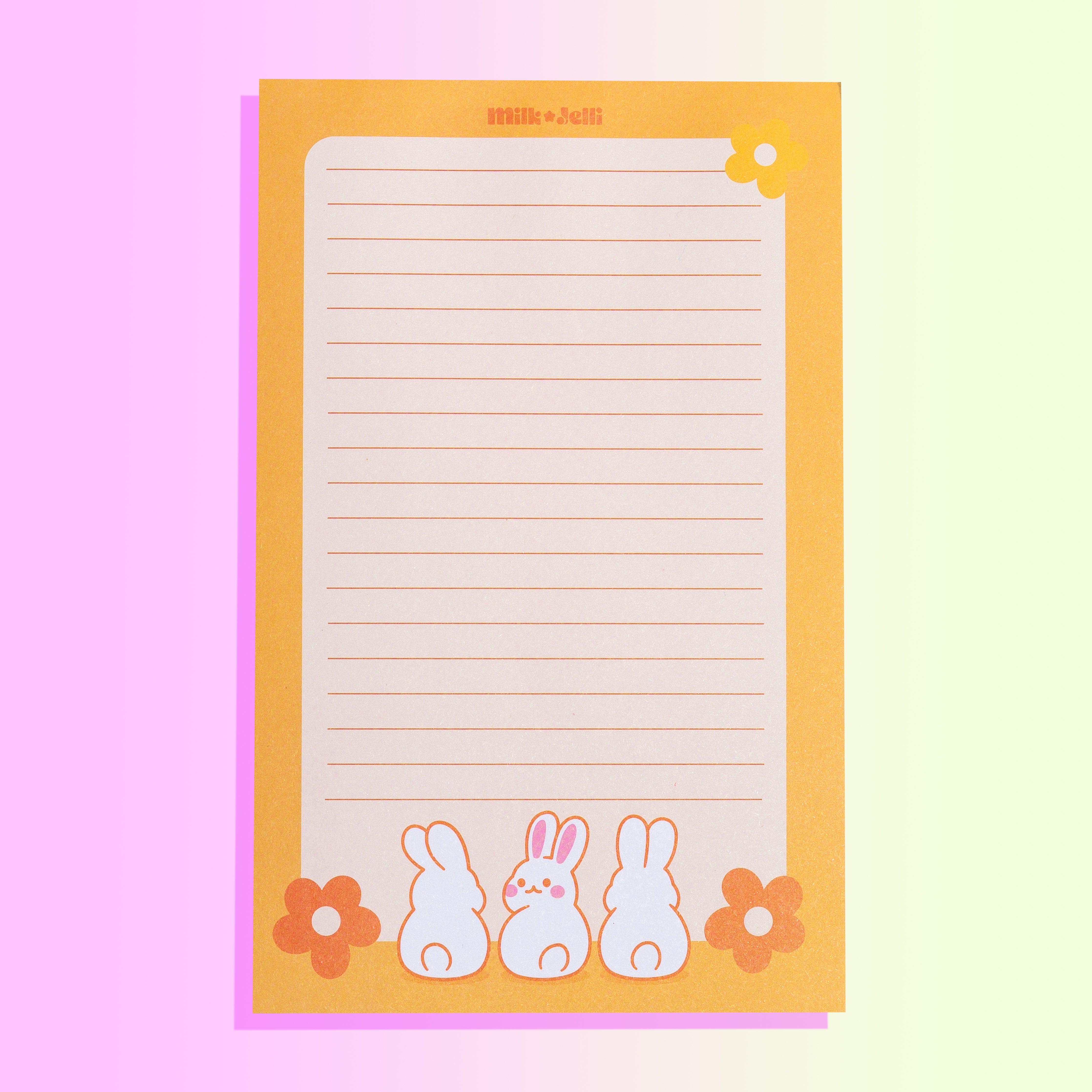 Y2K Bunnies Medium Legal Notepad – Milk Jelli